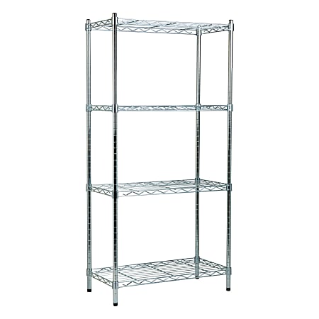 Mind Reader Metal Adjustable Storage Shelves 4 Tier 48 H x 11 34 W x 23 ...