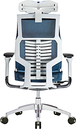 Raynor Powerfit Ergonomic Mesh High Back Executive Office Chair BlueWhite Office Depot