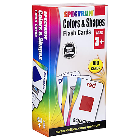 Spectrum Early Learning Flash Cards Colors Shapes Age 3 - ODP Business ...