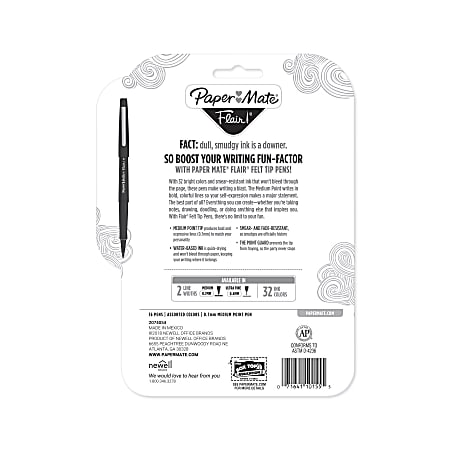 Paper Mate Porous Point Pens Medium Point 0.7 mm Assorted Barrels ...