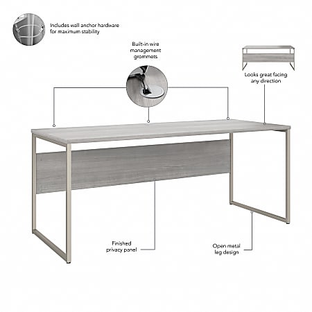 Bush Business Furniture Hybrid 72 W x 30 D Computer Table Desk With ...