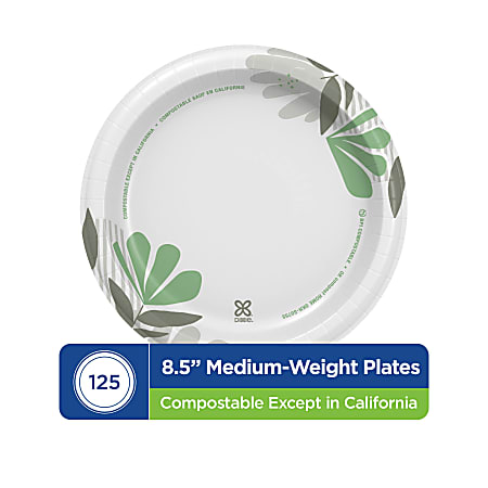 Dixie 8 12 Medium Weight Paper Plates Pathways Design Pack of 125 ...