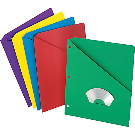 Pendaflex Slash Pocket Project Folders with Holder for CDsDVDs 11 x 8 ...