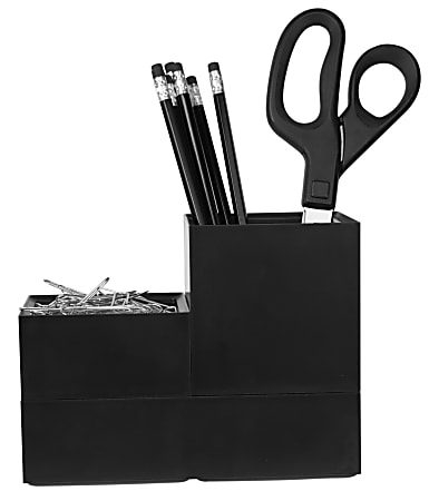 Bostitch Konnect 3 Piece Stackable Storage Cup Set Black - Office Depot