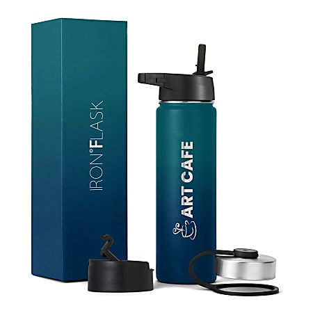 Custom Promotional Iron Flask Wide Mouth Bottle Gradient Colors 22 Oz ...