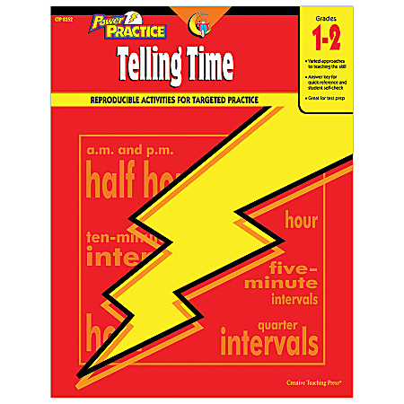 Creative Teaching Press Power Practice Workbook Telling Time Grades 1 2 ...