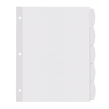 Avery Easy Peel Pop up Edge Label Dividers 8 12 x 11 5 Tab White Pack ...