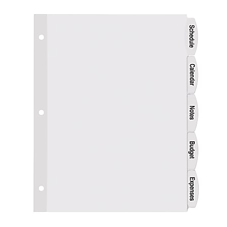 Avery Easy Peel Pop up Edge Label Dividers 8 12 x 11 5 Tab White Pack ...