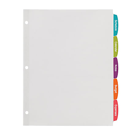 Avery Easy Peel Pop up Edge Label Dividers 8 12 x 11 5 Tab White Pack ...