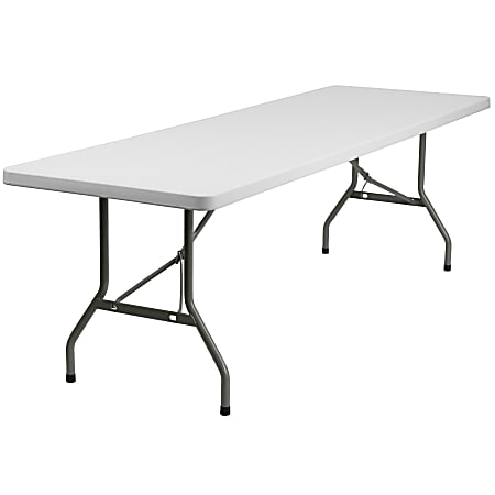Flash Furniture 8 Foot Granite White Plastic Folding Table Granite ...