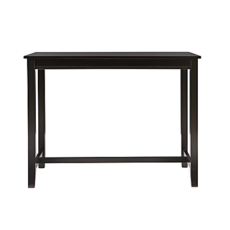 Linon Walker Counter Pub Table 36 H x 47 14 W x 23 34 D Black - Office ...