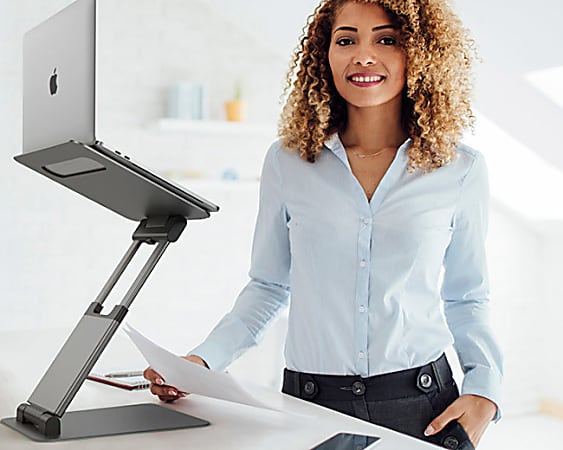 Alogic Elite Plus Adjustable Laptop Riser Aluminum Space Gray - Office ...
