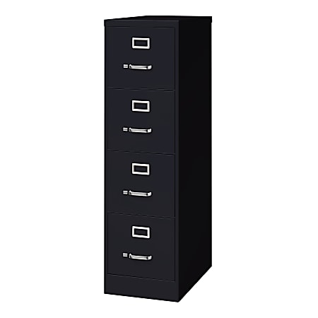 WorkPro 25 D Vertical 4 Drawer File Cabinet Black - Office Depot