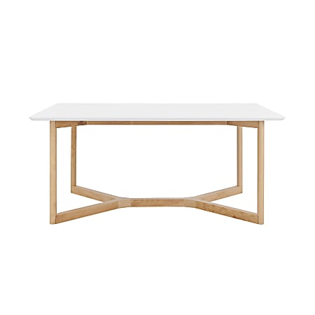 Eurostyle Aren Wood Rectangular Dining Table 30 H x 63 W x 31 12 D ...