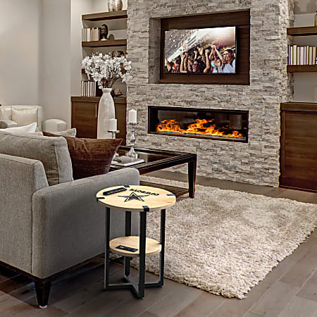 Imperial NFL Wood Round Side Table With Charger 22 H x 18 W x 18 D ...