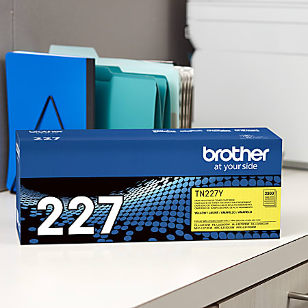 Brother TN 227 Yellow High Yield Toner Cartridge TN 227Y - Office Depot