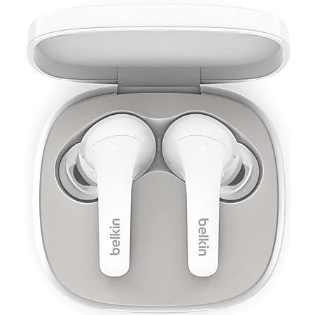 Belkin SOUNDFORM Flow Noise Cancelling Earbuds Mono Stereo Wireless ...