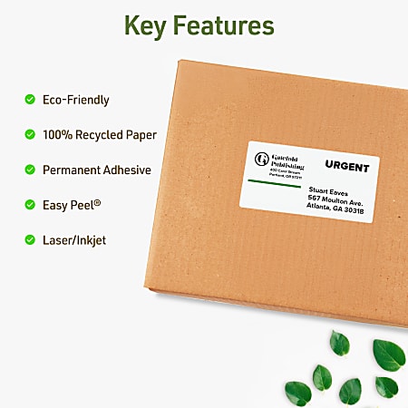 Avery EcoFriendly Recycled Labels Rectangle 2 x 4 Matte White Pack Of ...