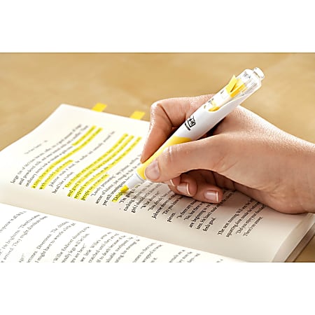 Post it Flag Plus Highlighters Assorted Colors Pack Of 3 - Office Depot