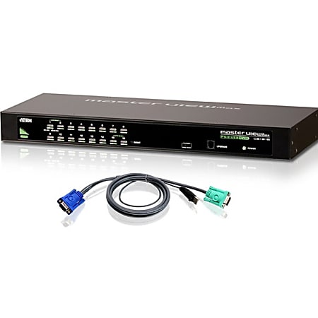 Aten CS1316KIT KVM Switch 16 x 1 16 x SPHD 15 KeyboardMouseVideo 1U ...