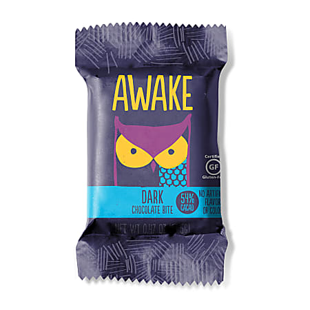 AWAKE Caffeinated Dark Chocolate Bites 0.53 Oz Pack Of 50 Bites ...