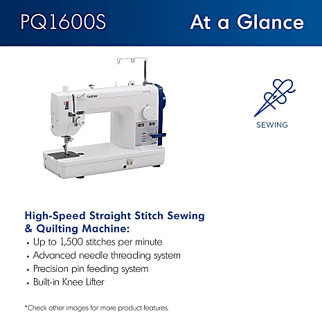 Brother PQ1600S High Speed Straight Stitch Sewing Quilting Machine ...