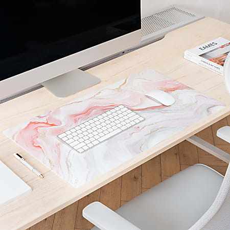 Realspace Modern Desk Pad 14 34 x 26 30percent Recycled Pink Multi ...