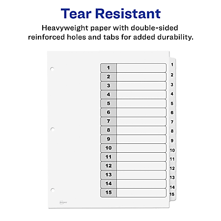 index divider template excel