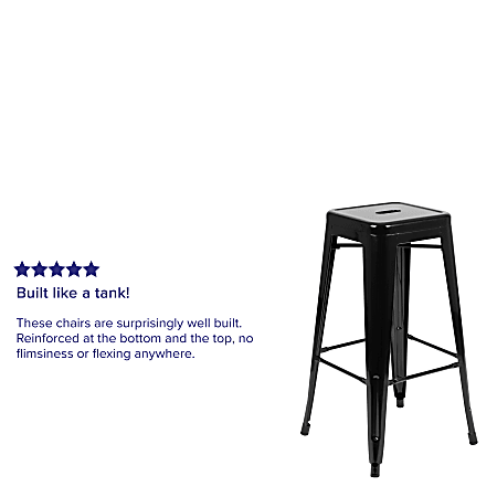 Flash Furniture 30 Metal Indoor Bar Stools Set Of 4 Bar Stools Black ...