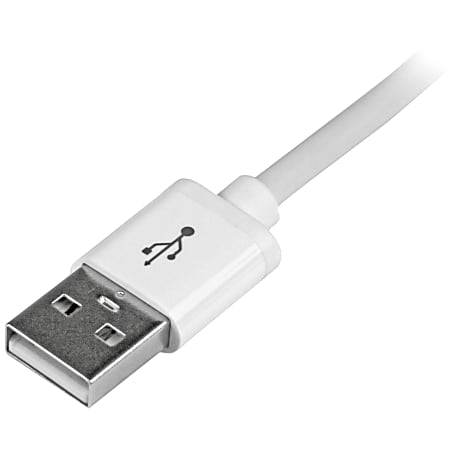 StarTech.com 2m 6ft Long White Apple 8 pin Lightning Connector to USB ...