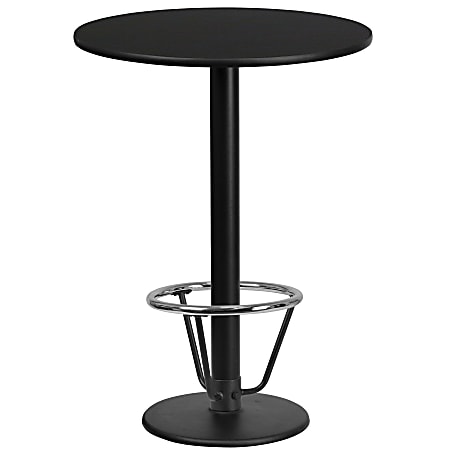 Flash Furniture Laminate Round Table Top With Round Bar Height Table ...