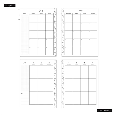 2024 Happy Planner MonthlyWeekly Classic Happy Planner 7 x 9 14 Poppy ...
