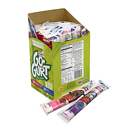 Yoplait Go Gurt Low Fat Yogurt 2 Oz StrawberryBerry Pack Of 32 - Office ...