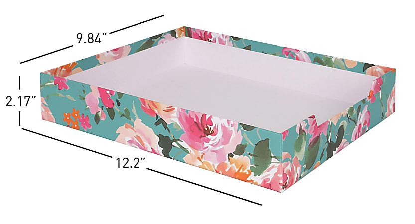 Realspace 4 Piece Desk Accessory Set Floral - Office Depot