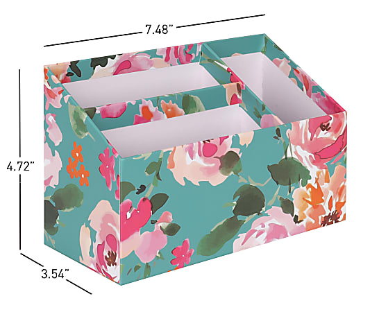 Realspace 4 Piece Desk Accessory Set Floral - Office Depot