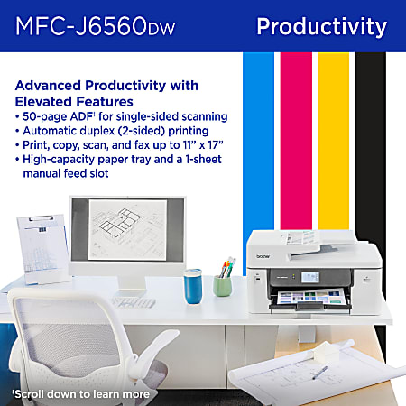 Brother INKvestment MCF J6560DW Wireless Color Inkjet All in One ...