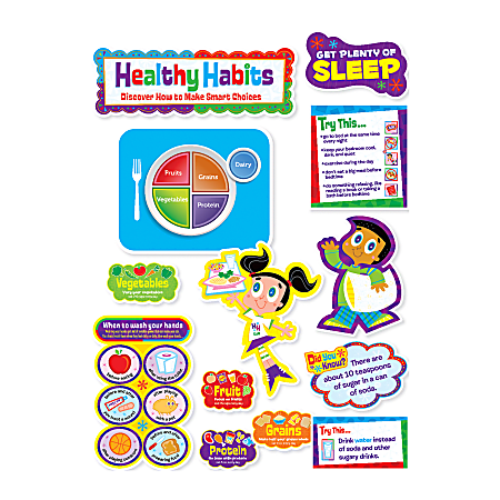 Creative Teaching Press Bulletin Board Set Healthy Habits - Office Depot