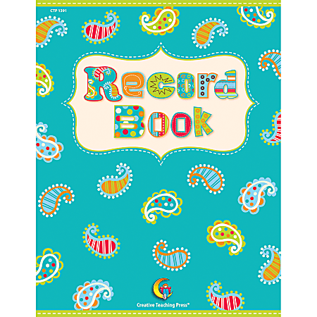 Creative Teaching Press Record Book Dots On Turquoise - Office Depot