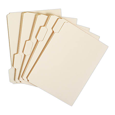 SKILCRAFT File Folders 15 Cut Letter Size 30 Recycled Manila Pack of ...