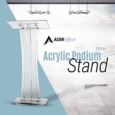 Alpine AdirOffice Stand Up Floor Podium Lectern 47 H x 26 W x 13 D ...