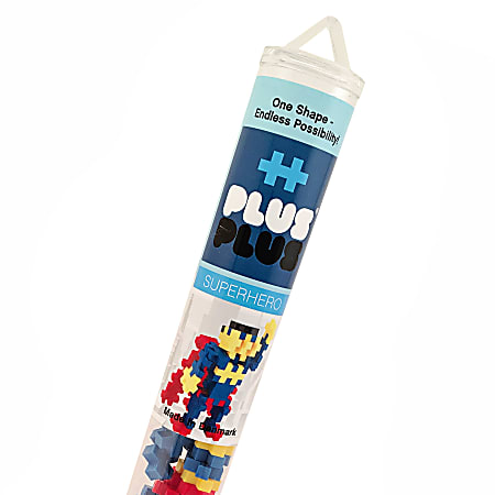 Plus Plus 11 Tube Superhero Set Of 70 Pieces - Office Depot