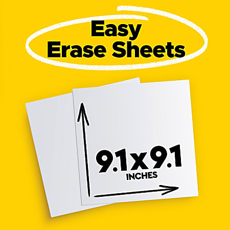 Post it Easy Erase Permanent Marker Whiteboard Sheets 2 Pack 9.1 in x 9 ...