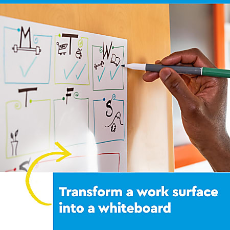 Post it Flex Write Surface Sheets The Permanent Marker Whiteboard ...