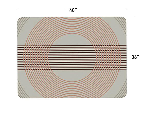 Realspace Decorative Vinyl Chair Mat For Low Carpet 36 x 48 Abstract ...