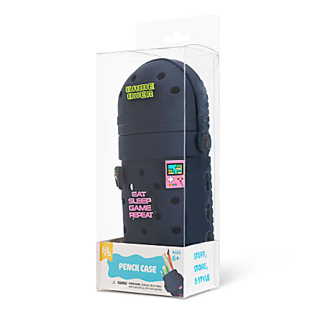 Little Yellow Bicycle Silicone Pencil Case 8 58 x 3 916 Navy Blue ...