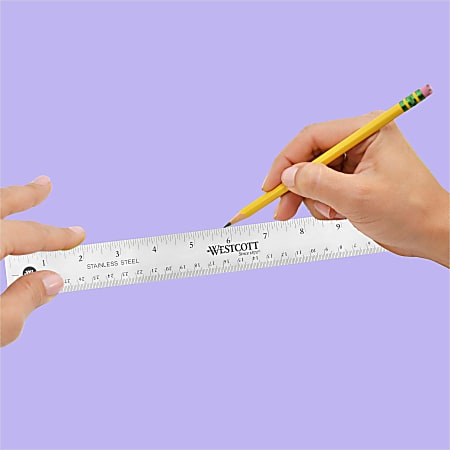 Westcott Stainless Steel Rulers 12 L x 1 W Stainless Steel Pack Of 12 ...
