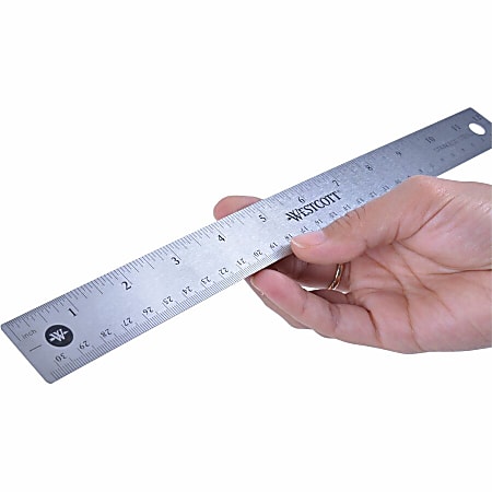 Westcott Stainless Steel Rulers 12 L x 1 W Stainless Steel Pack Of 12 ...