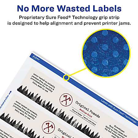 Avery Permanent Labels With Sure Feed 94232 WMP50 Rectangle 1 34 x 7 34 White Pack Of 250 ...