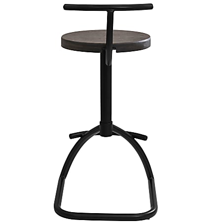 LumiSource Mantis Industrial Stool Bar Height EspressoBlack - Office Depot