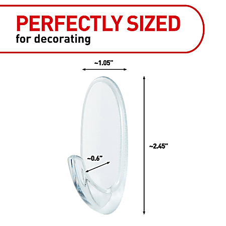Command Assorted Hooks Cabinet Pack 50 Hooks 50 Clear Adhesive Strips Damage Free Hanging Picture Hangers No Tools Wall Hanging Strips For Living Spaces ODP Business Solutions